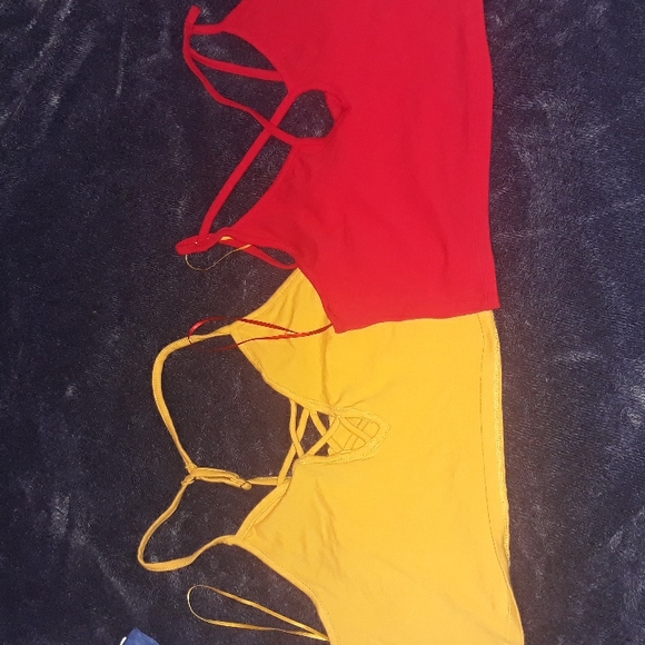 Ambiance | Tops | Ambiance Red And Yellow Tank Tops | Poshmark